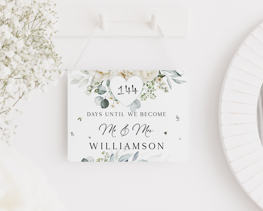 Wedding Countdown | Engagement Gift | Days Until We Get Married ...