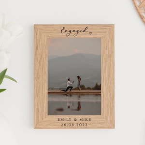 Engagement Gift | Engaged Photo Frame | Personalised Engaged Couple ...