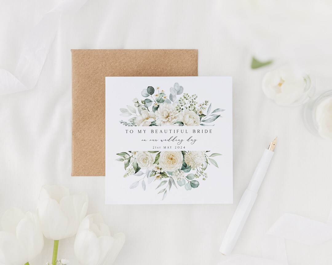 To My Bride Wedding Card | on Our Wedding Day Wife Card | Bride Wedding ...