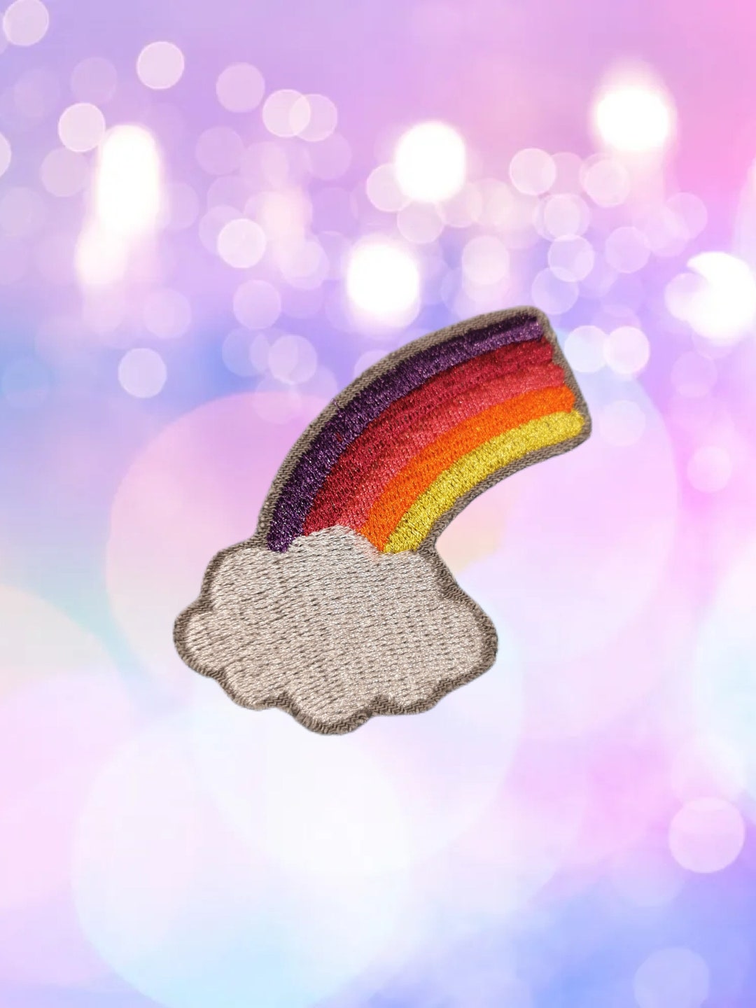 Cloud and Rainbow Iron on Patch - Etsy