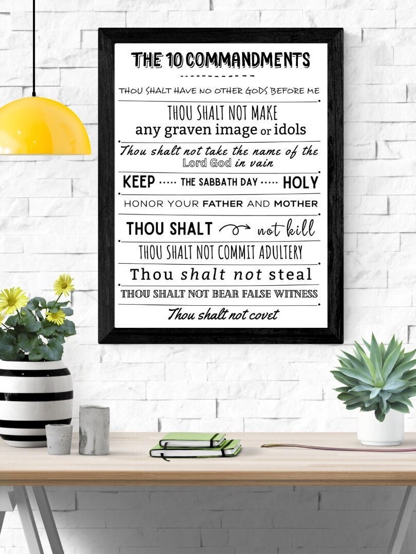 Metal 10 Commandments Wall Art Sign - Etsy