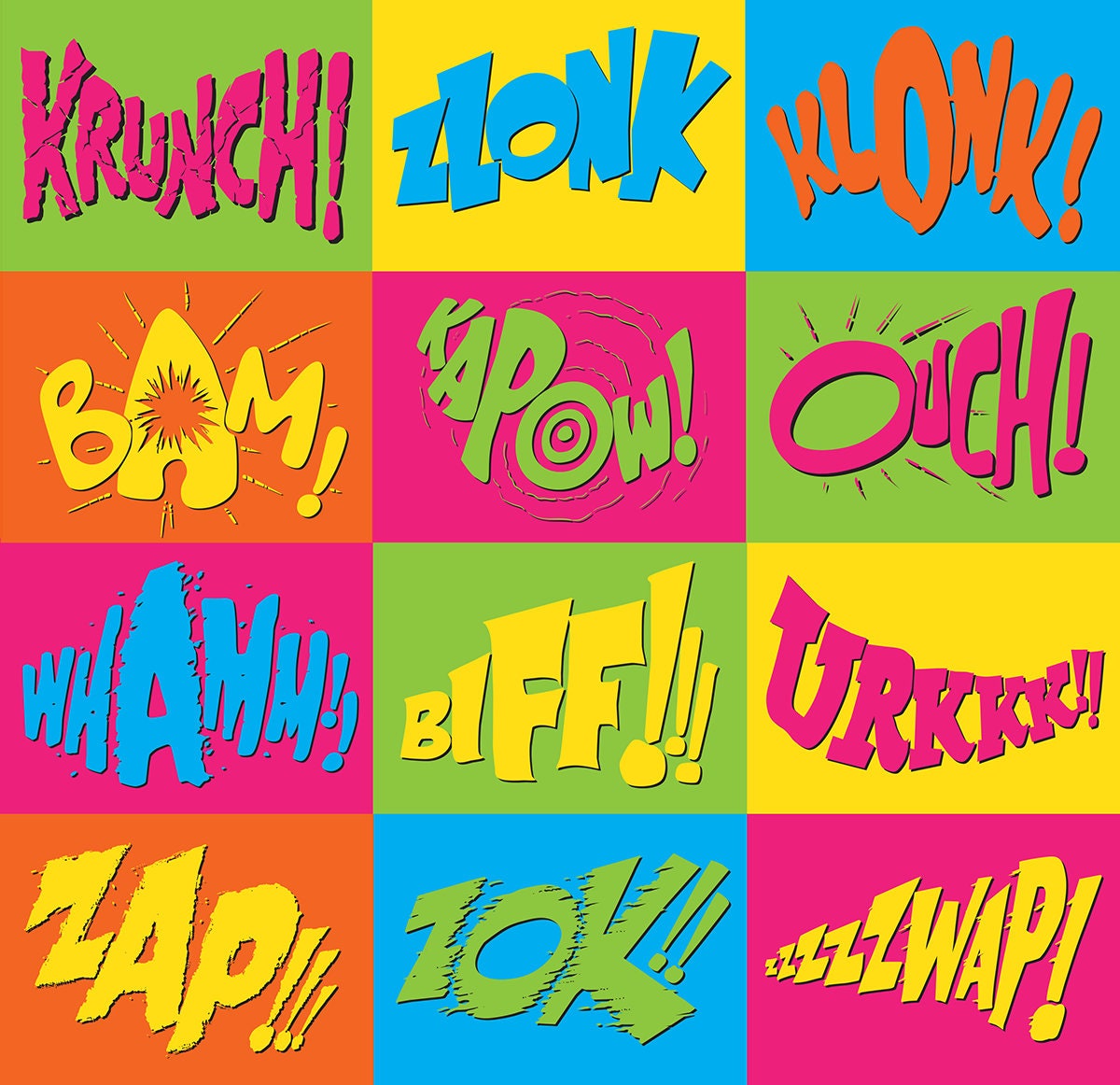 1966 Batman Comic Words - Etsy