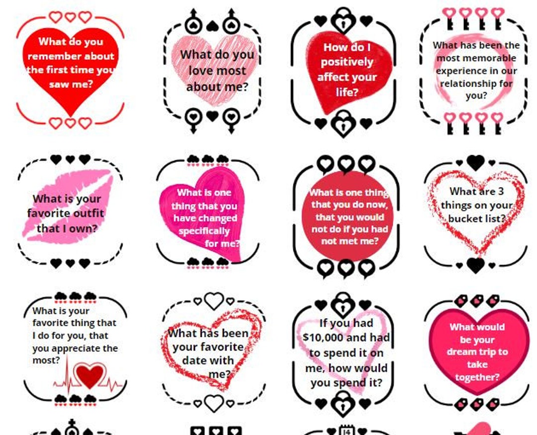 101 Questions for Couples, Valentines Date, Date Night Questions ...