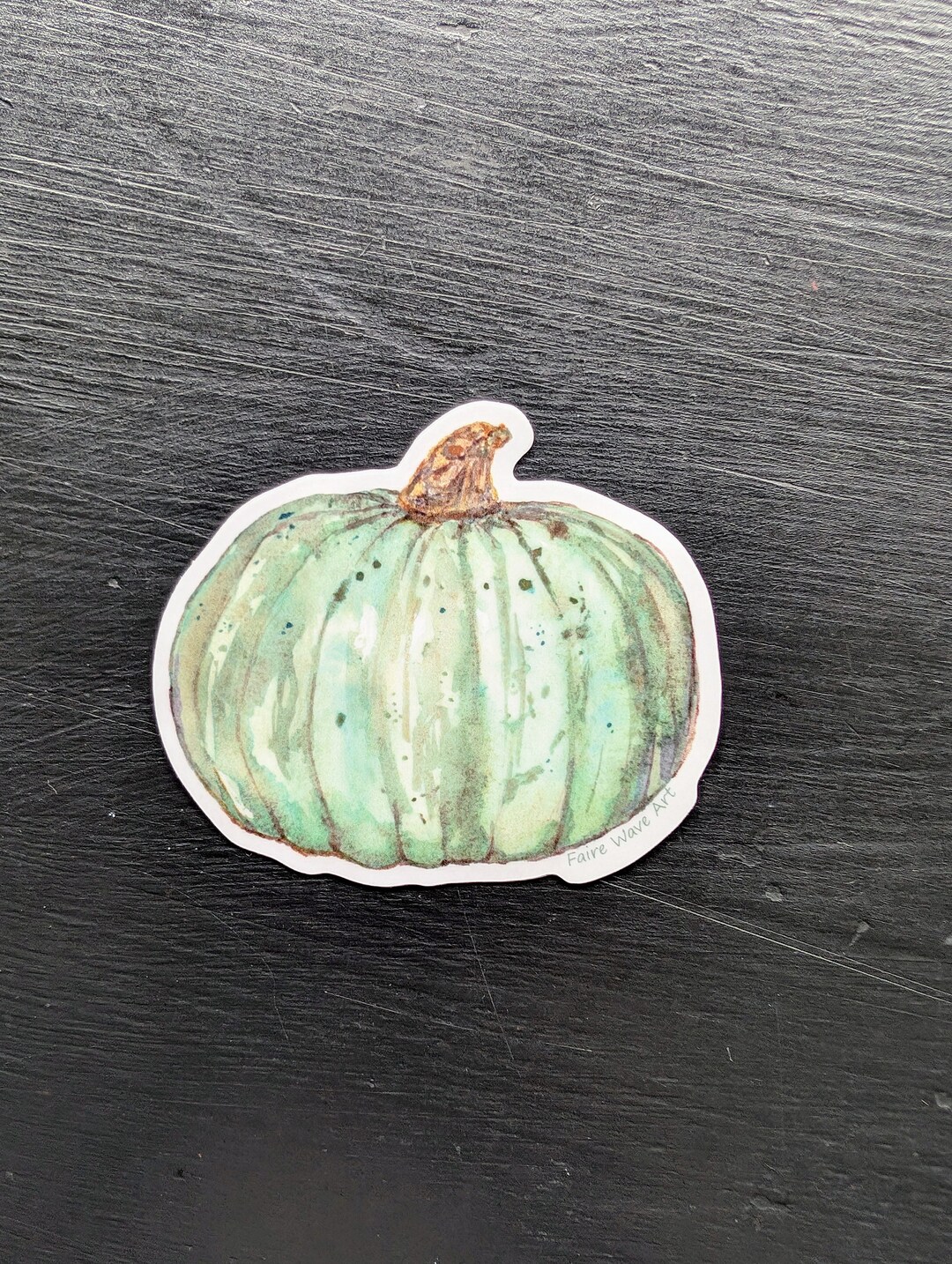 3 Vinyl Sticker Decal: Mint Green Kabocha Green Pumpkin Japanese Squash ...