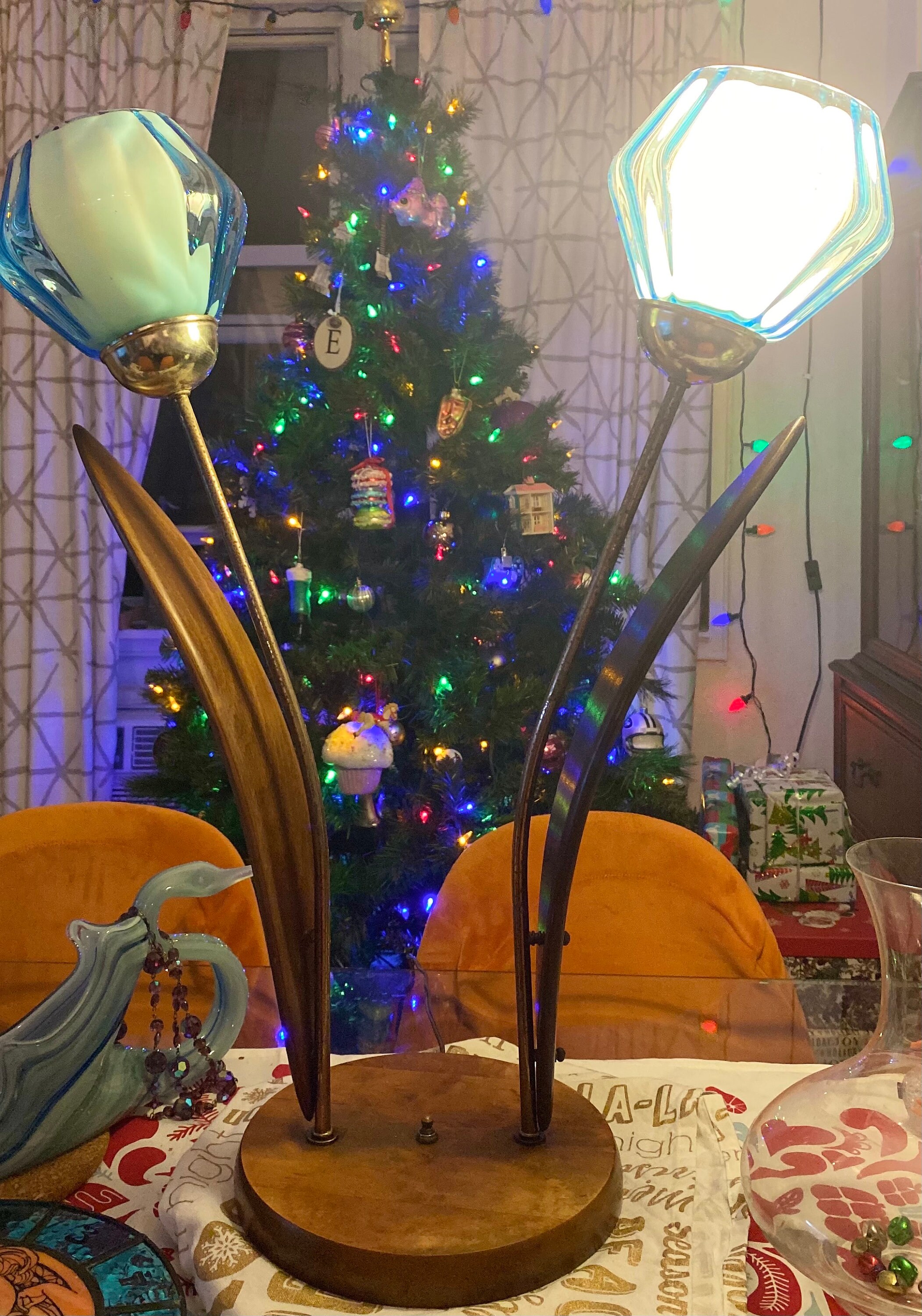 MCM Teak Tulip Eames Style Table Lamp - Etsy