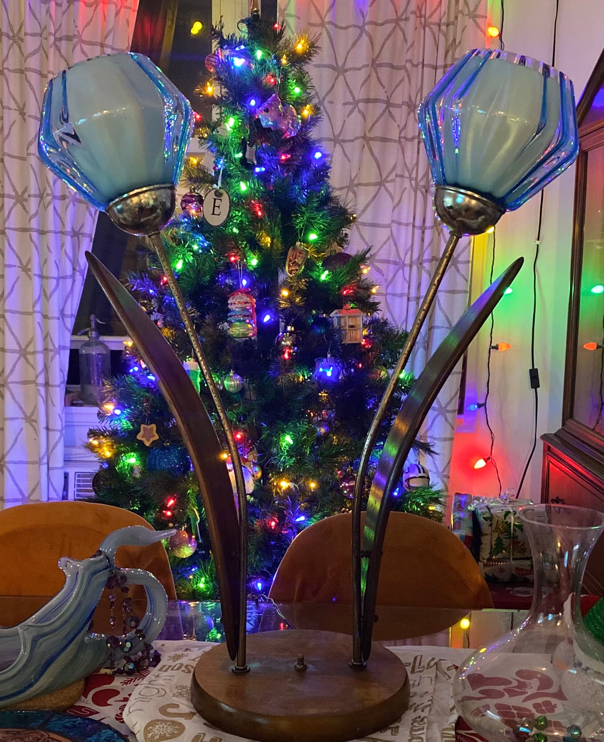 MCM Teak Tulip Eames Style Table Lamp - Etsy