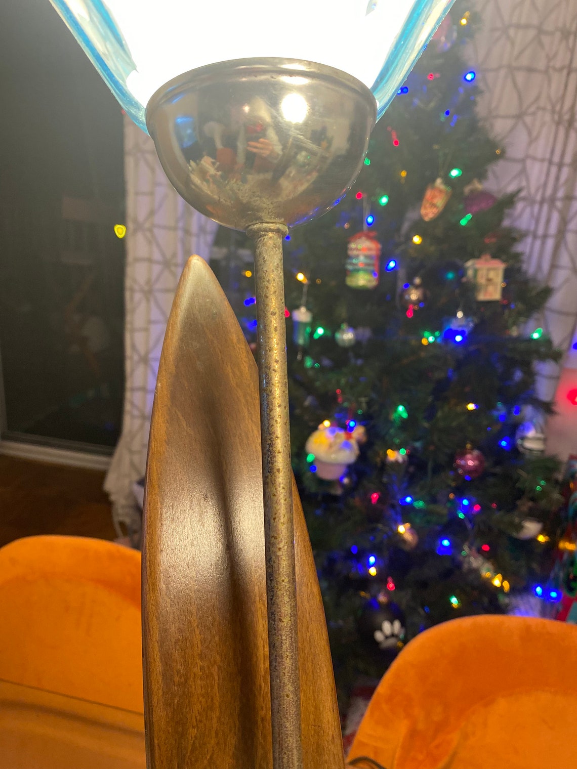 MCM Teak Tulip Eames Style Table Lamp - Etsy