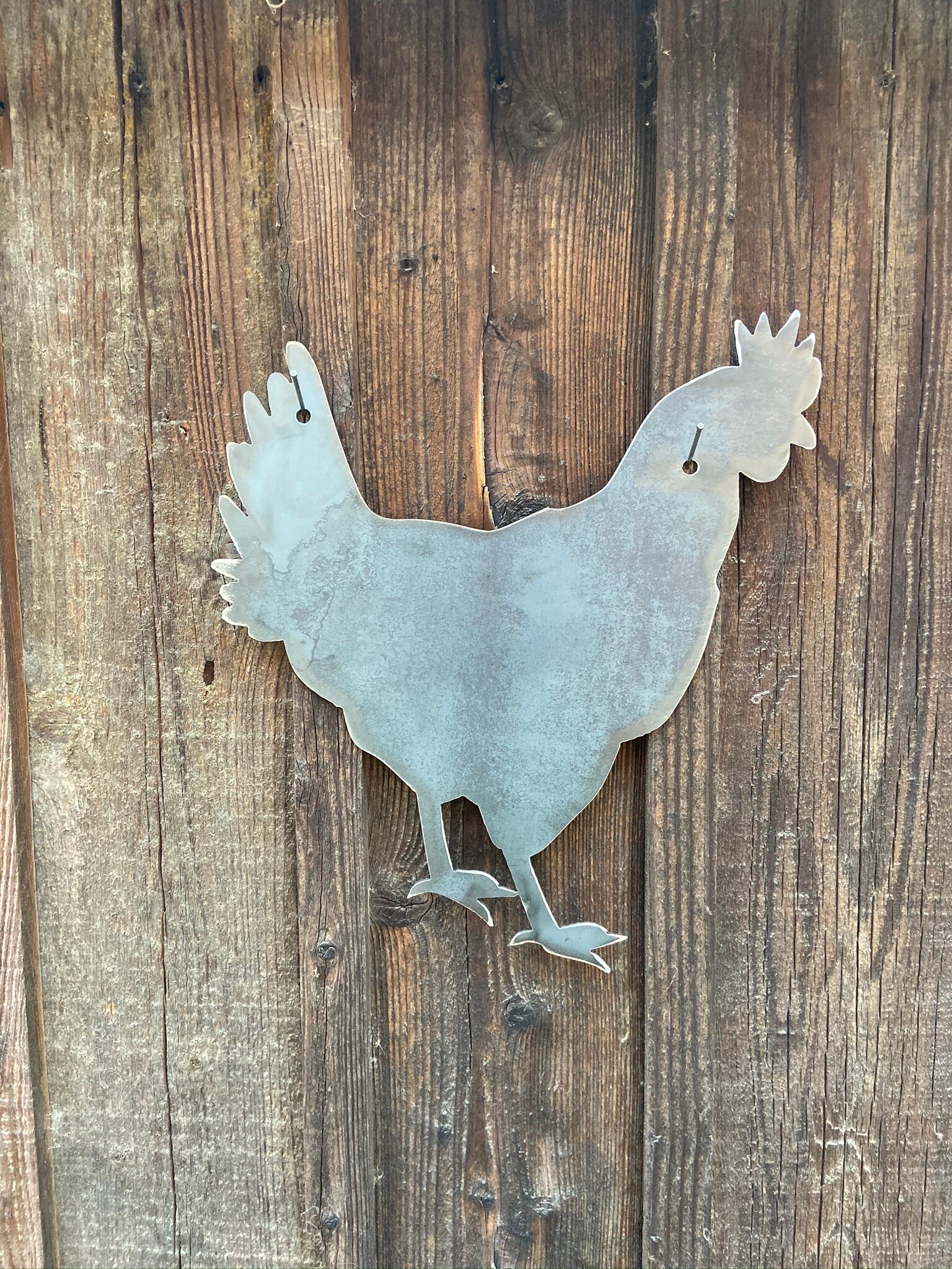Metal Chicken Sign Farmhouse Decor Wall Art Plasma Cut | Etsy