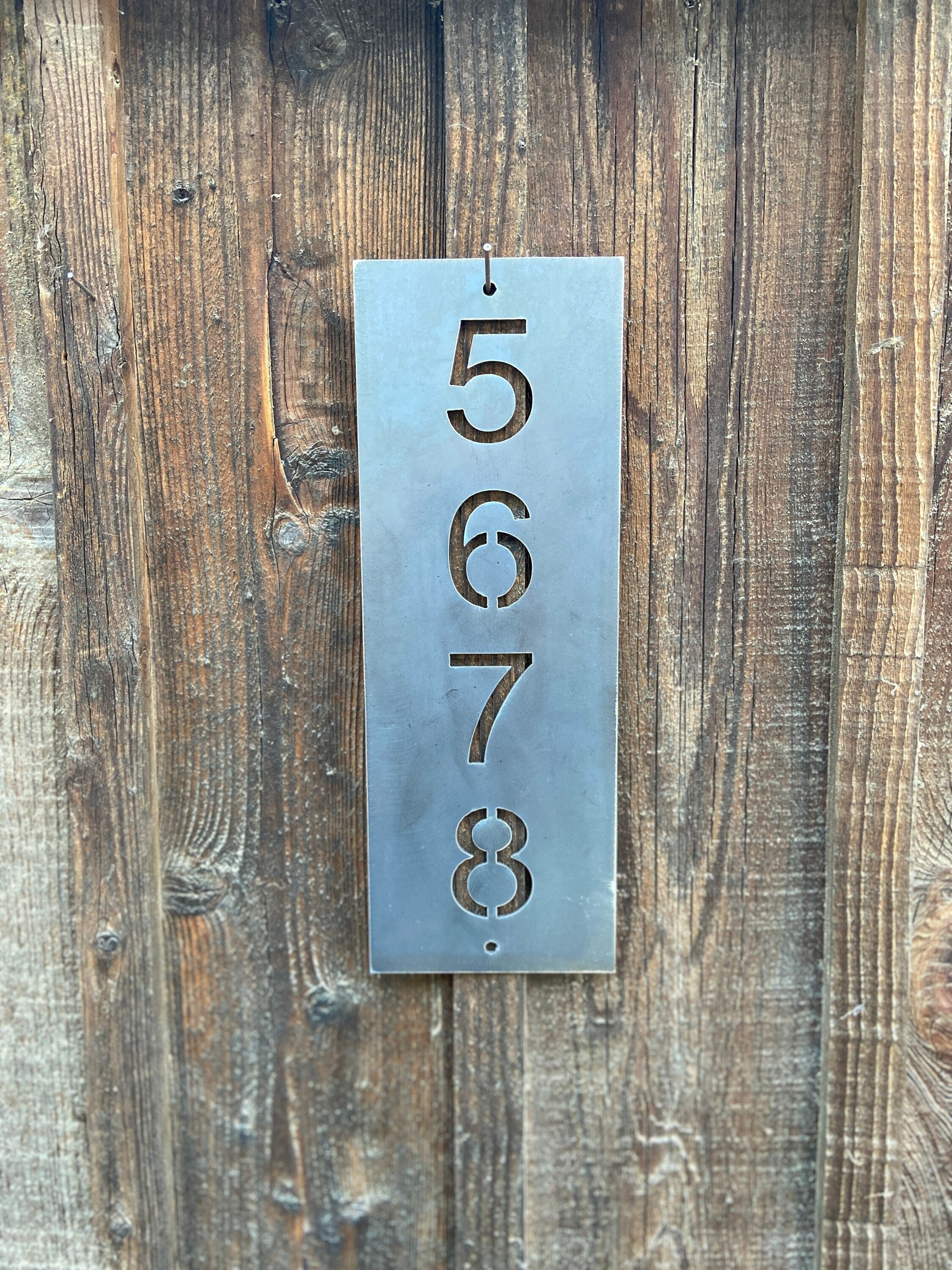 Vertical Address Sign, House Numbers Sign, Address Numbers, Plasma Cut ...