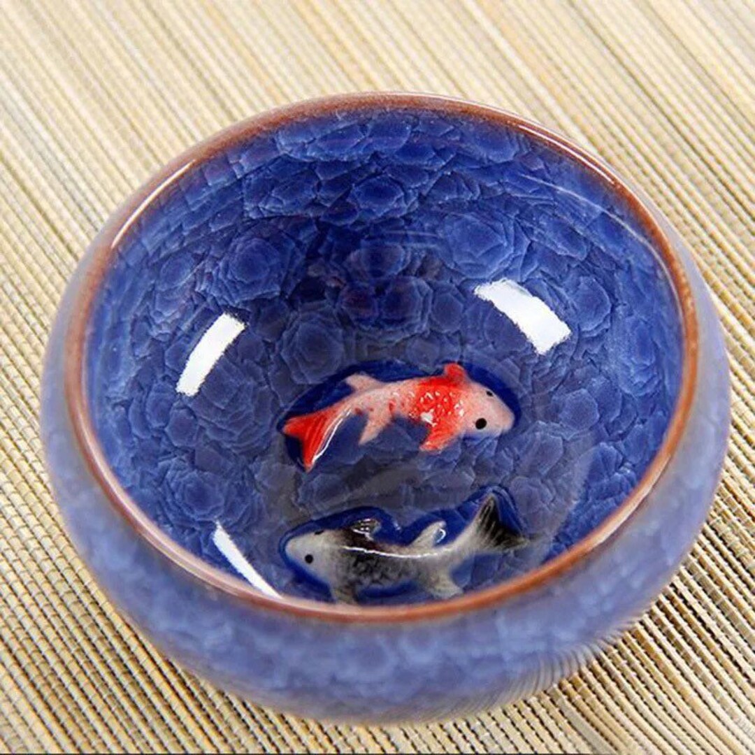 Asian Koi Fish Glazed Ceramic Teacup Japanese Tea Cups Gifts - Etsy UK