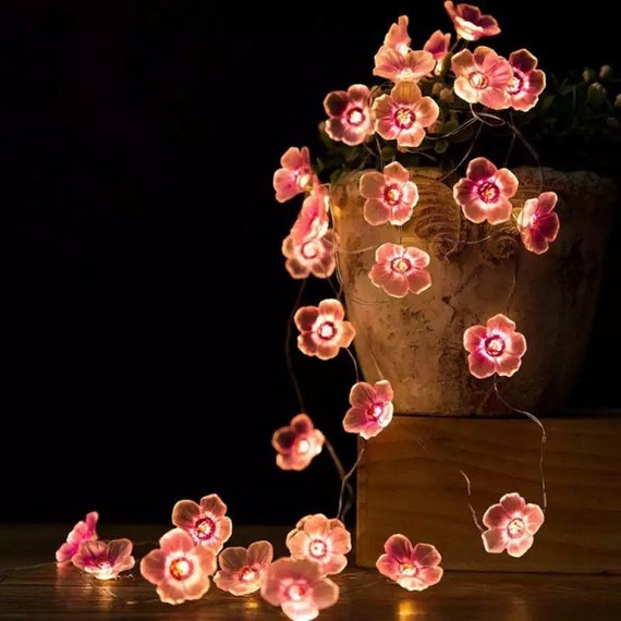 Sakura Cherry Blossom Fairy Lights String Led Light Home Etsy