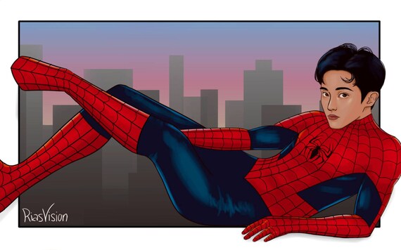 NCT Mark Lee Spider-man Kpop Fanart Print | Etsy
