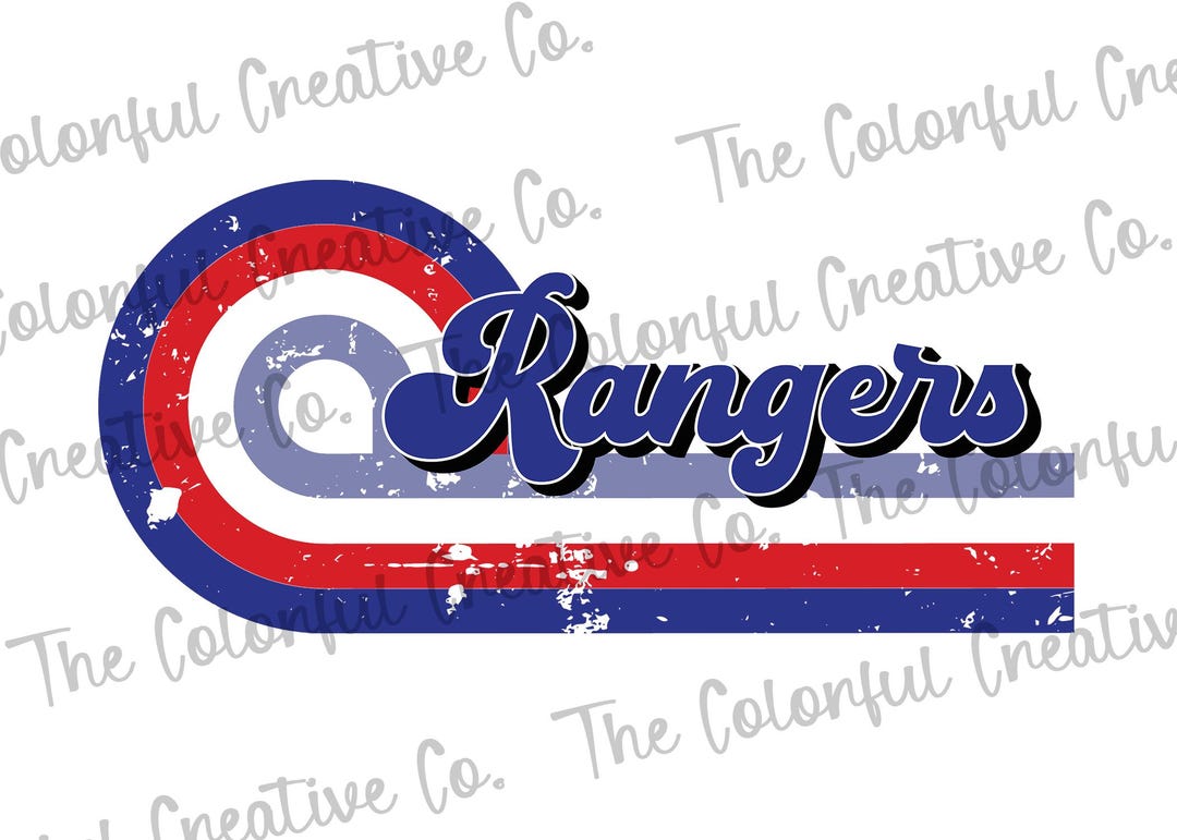 Retro Rangers Mascot Digital Design | Red Blue Rangerss PNG | Rangers ...