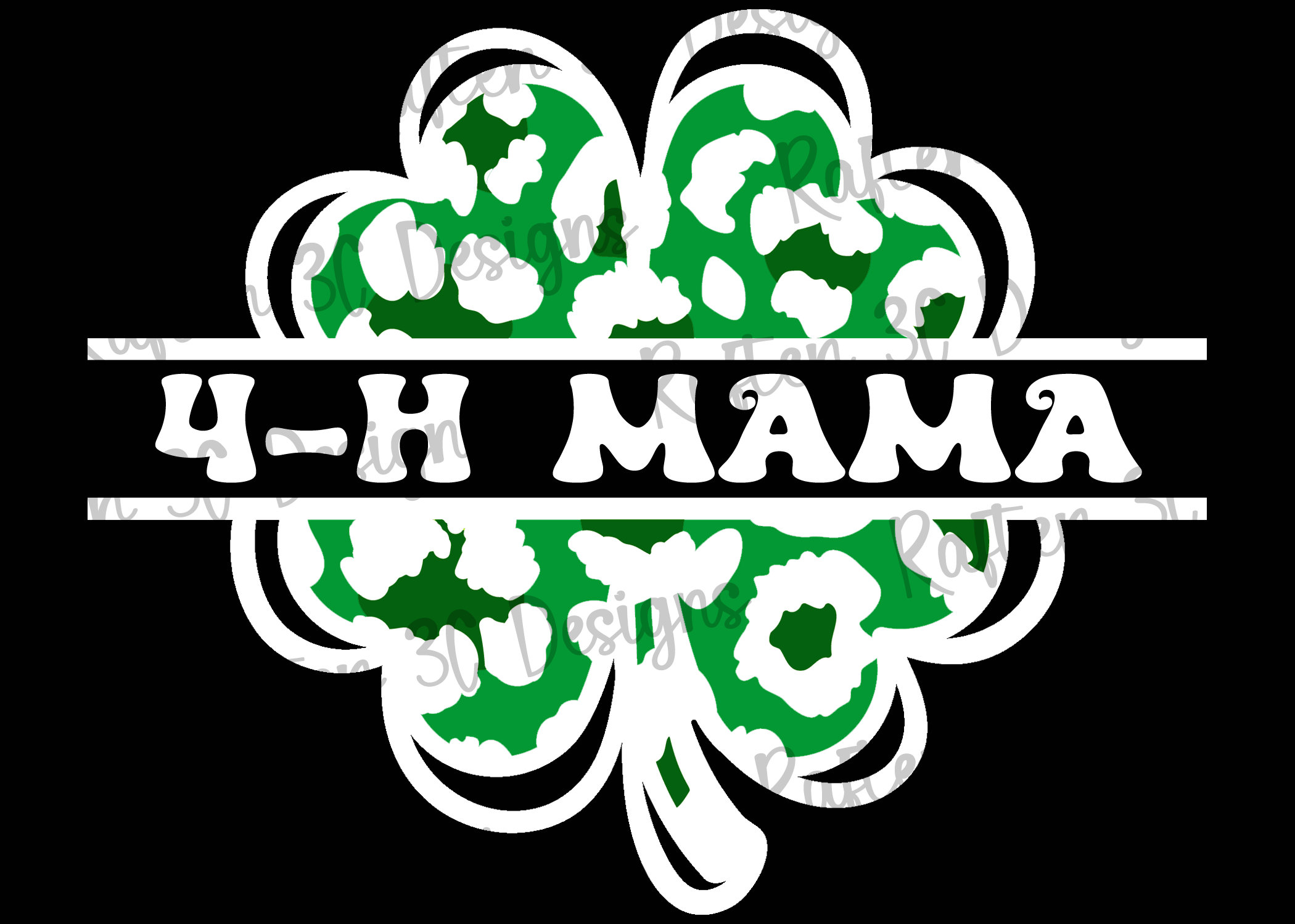 4H Mama PNG | 4-H Clover PNG | Leopard 4-H Clover Sublimation Design - Etsy