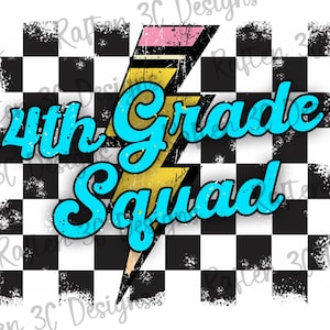 4th Grade Squad Rocker Shirt Design | 4th Grade Teacher Digital PNG ...