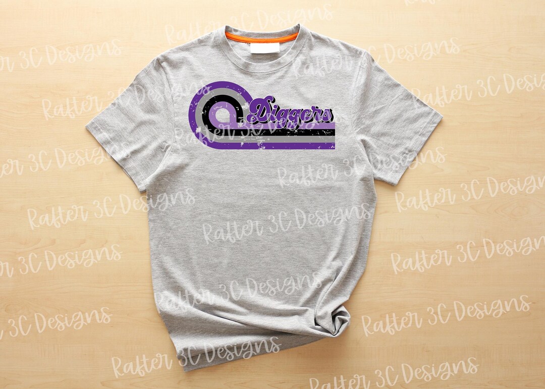 Retro Diggers Digital Design | Diggers Purple Black and Gray ...