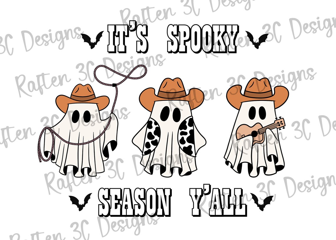 Spooky Cowboy Ghosts PNG | Western Halloween Design (digital Download ...