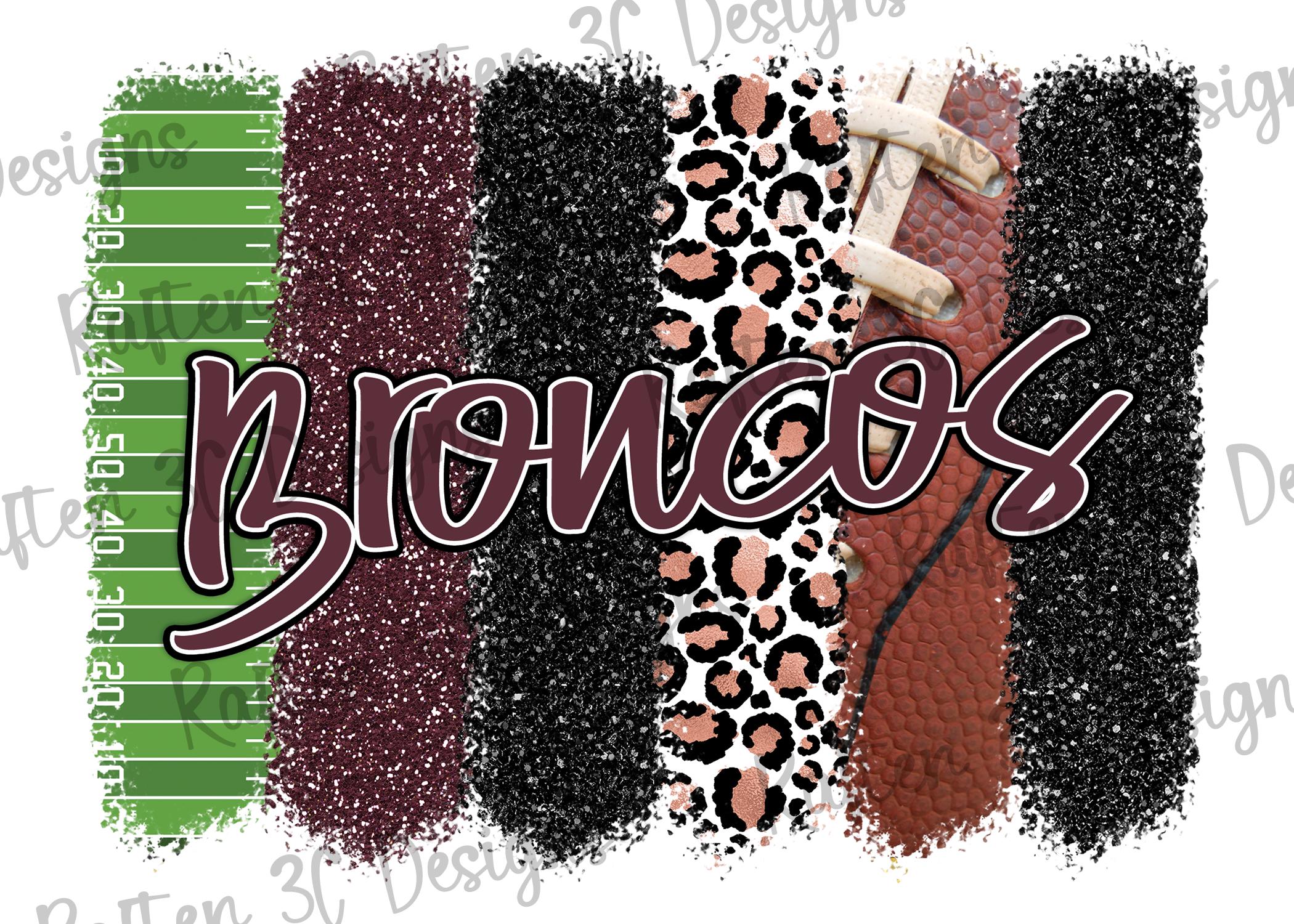 Maroon Broncos Brushstroke PNG | Football Spirit Shirt Design (digital ...