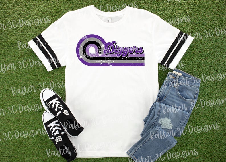 Retro Diggers Digital Design | Diggers Purple Black and Gray ...