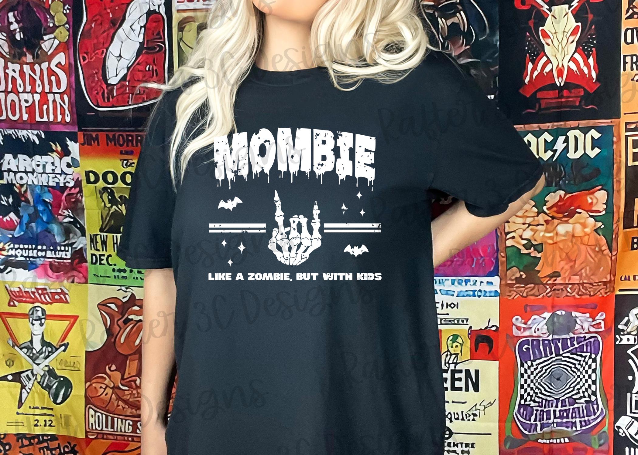 Mombie Digital Download Bundle | Mombie Halloween Design in Black and ...