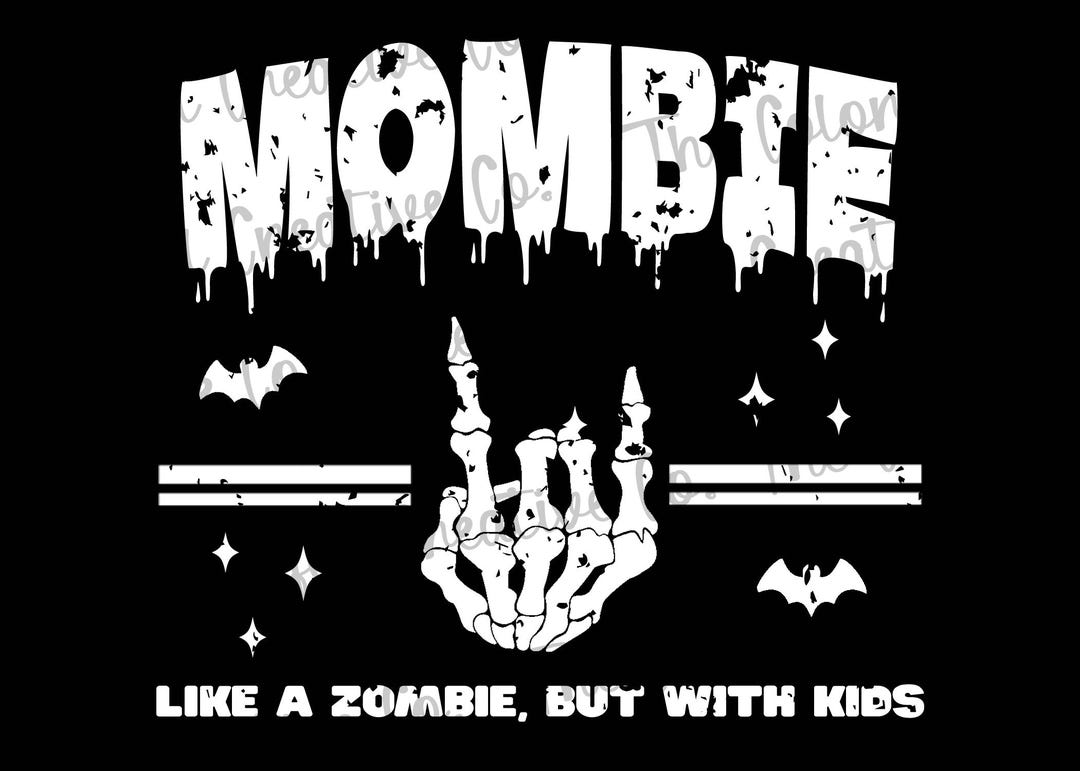 Mombie Digital Download Bundle | Mombie Halloween Design in Black and ...