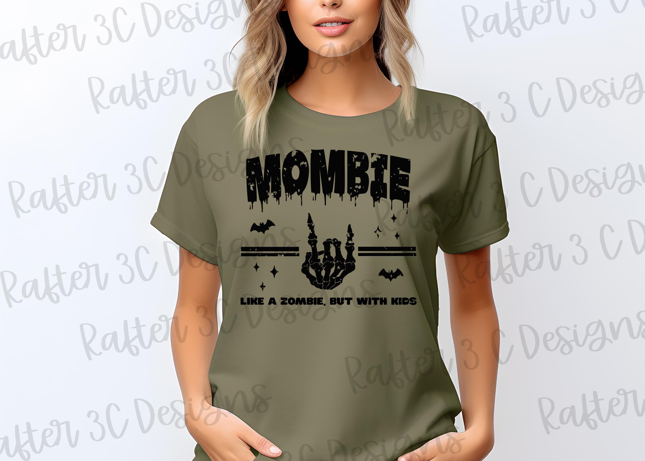 Mombie Digital Download Bundle | Mombie Halloween Design in Black and ...