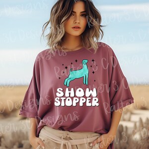 Show Stopper Show Goat Digital Design | Show Goat Retro Shirt PNG ...