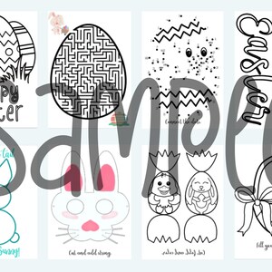 8 Printable Easter Activities/ Coloring Pages/ Easter Crafts for Kids ...