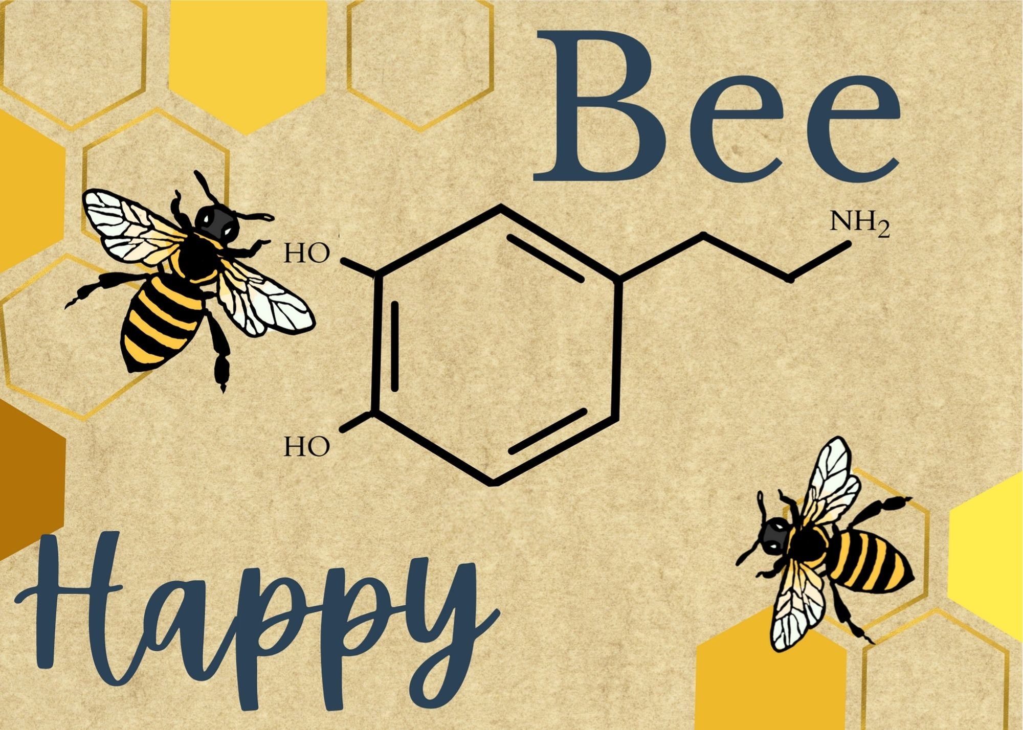 Bee Happy Printable Greeting Card - Etsy