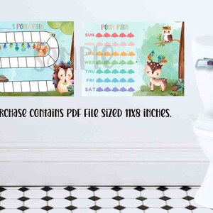 Woodland/ Boho/forrest Themed Potty Training Reward Chart, Personalized ...
