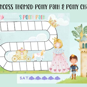 Printable Princess Potty Training Reward Chart, Personalized Potty ...