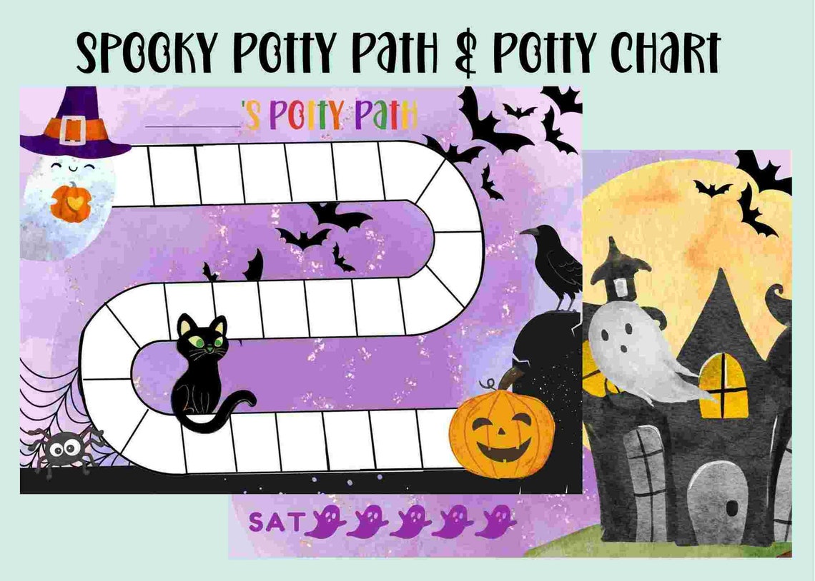 Printable Spooky Halloween Potty Training Reward Chart - Etsy