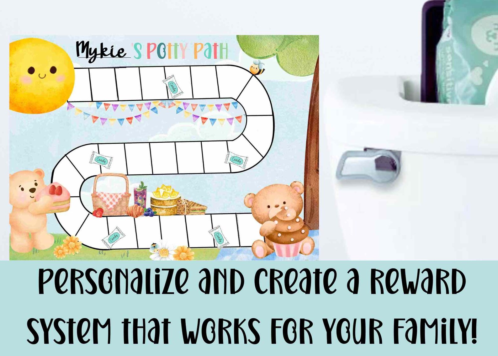 Teddy Bear Picnic/ Forrest Themed Potty Training Reward Chart ...