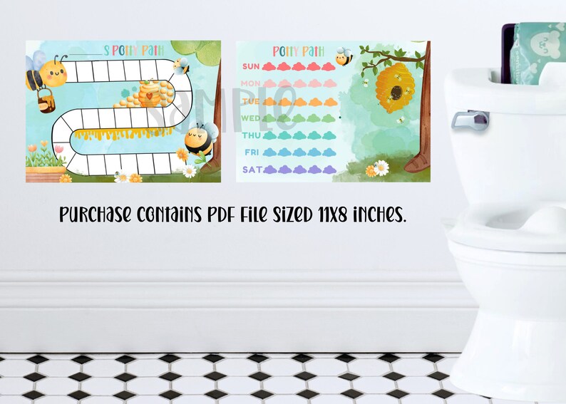 Bumblebee Themed Potty Training Reward Chart, Personalized Potty ...