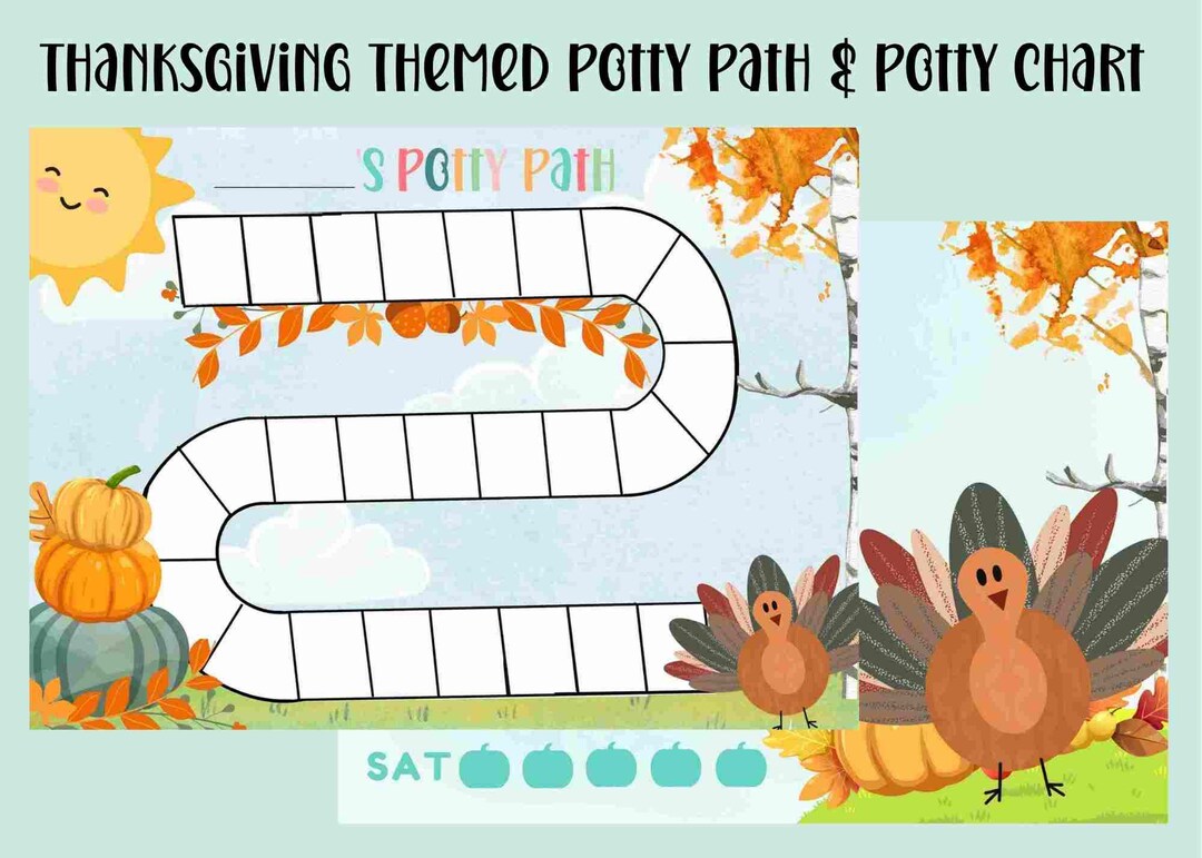 Autumn/ Fall Thanksgiving Turkey Potty Training Reward Chart ...