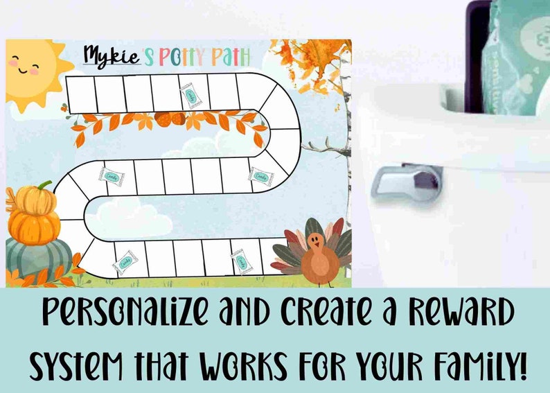 Autumn/ Fall Thanksgiving Turkey Potty Training Reward Chart ...