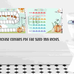 Autumn/ Fall Pumpkin Potty Training Reward Chart, Personalized Potty ...