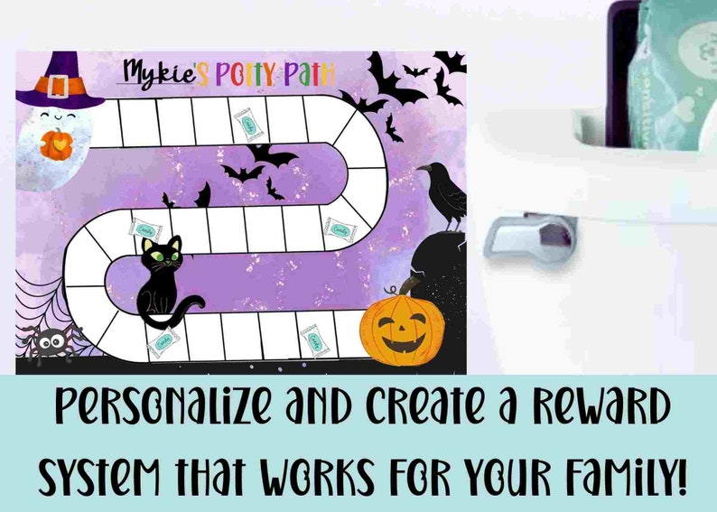 Printable Spooky Halloween Potty Training Reward Chart - Etsy