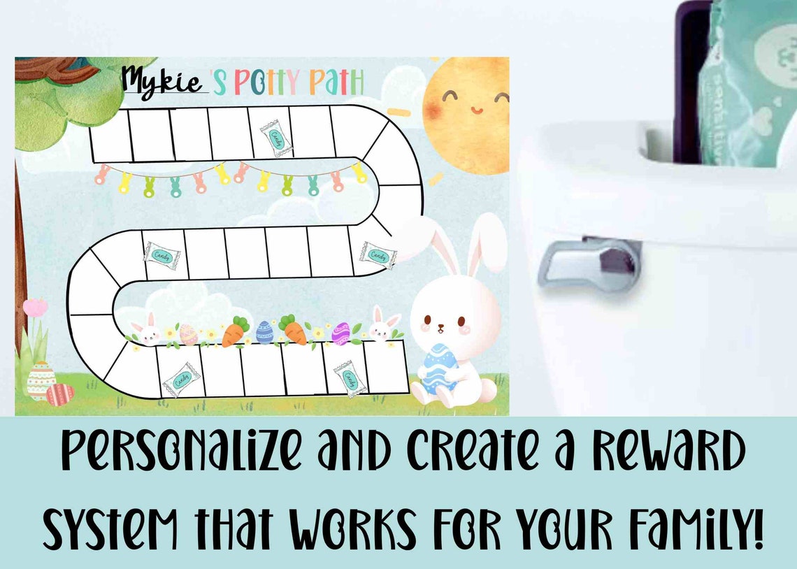 Printable Easter Potty Training Reward Chart Personalized - Etsy