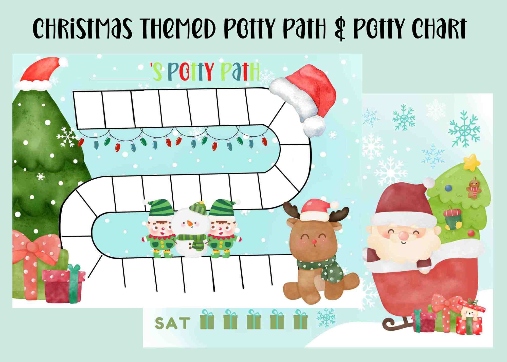 Christmas Potty Chart, Printable Potty Training Reward Chart ...