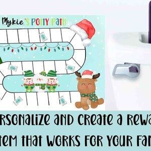 Christmas Potty Chart, Printable Potty Training Reward Chart ...