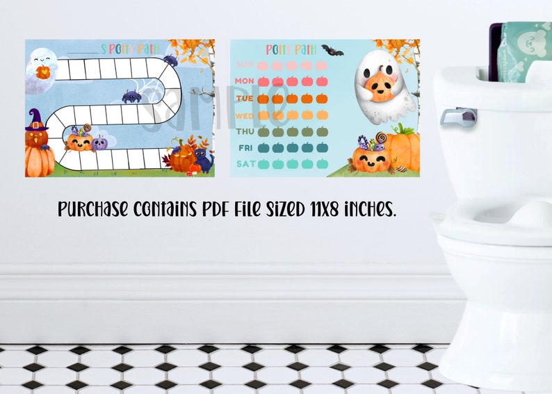 Printable Spooky Halloween Potty Training Reward Chart, Personalized ...