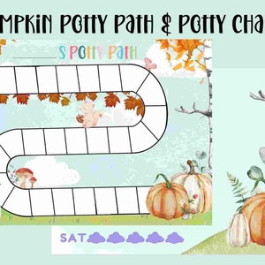 Autumn/ Fall Pumpkin Potty Training Reward Chart, Personalized Potty ...