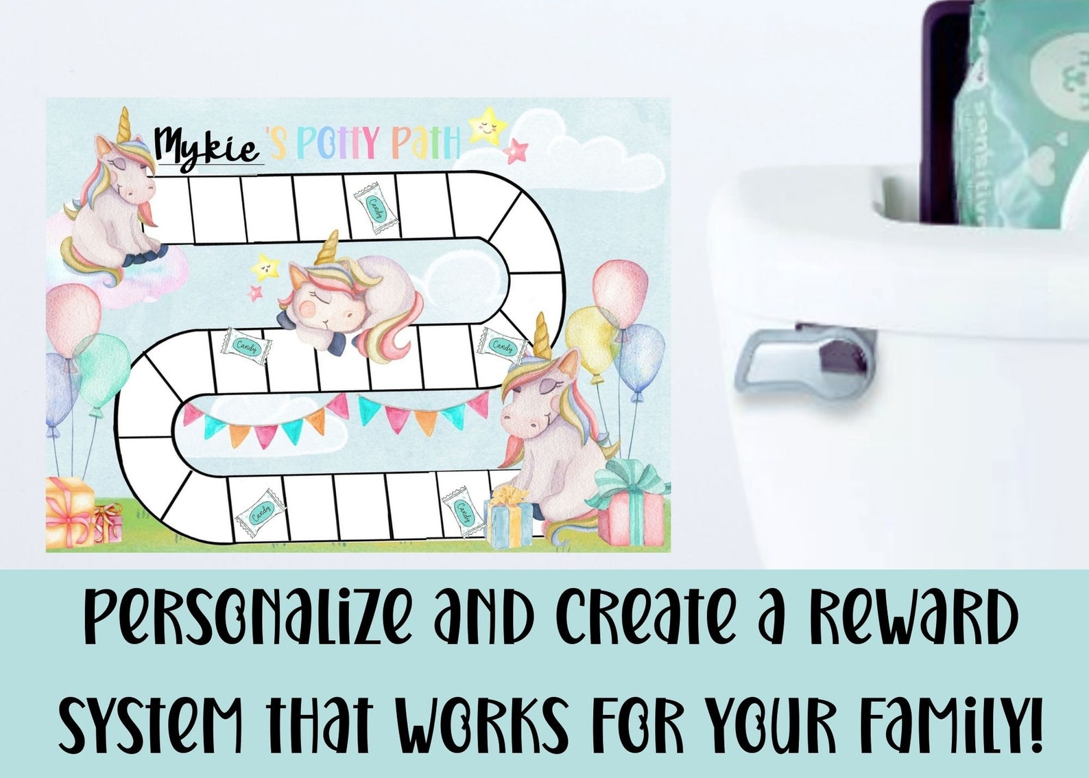 Unicorn Potty Chart, Printable Potty Training Reward Chart ...