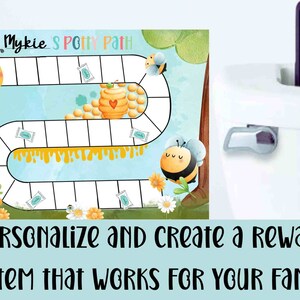 Bumblebee Themed Potty Training Reward Chart, Personalized Potty ...