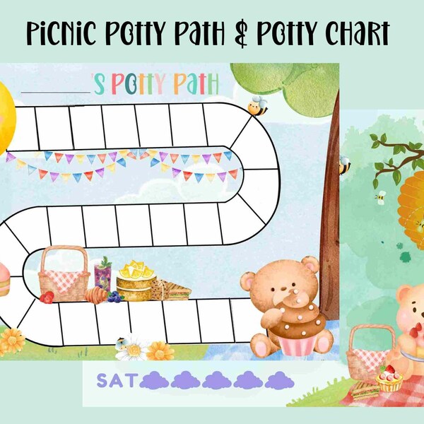 Teddy Bear Potty Chart - Etsy