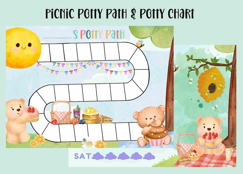 Teddy Bear Picnic/ Forrest Themed Potty Training Reward Chart ...