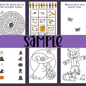 6 Printable Halloween Activities/ Printable Pre-school Activities ...