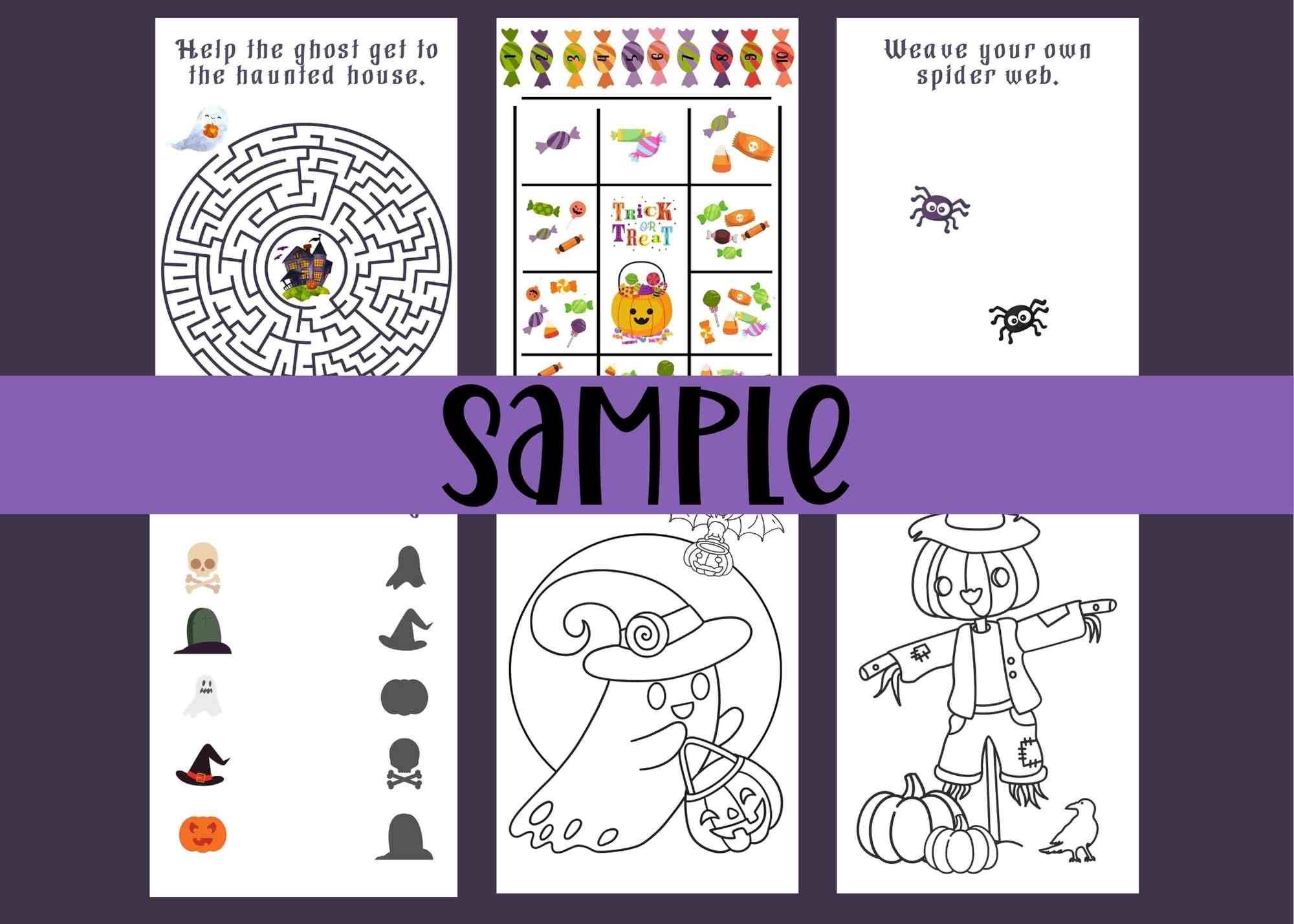6 Printable Halloween Activities/ Printable Pre-school Activities ...