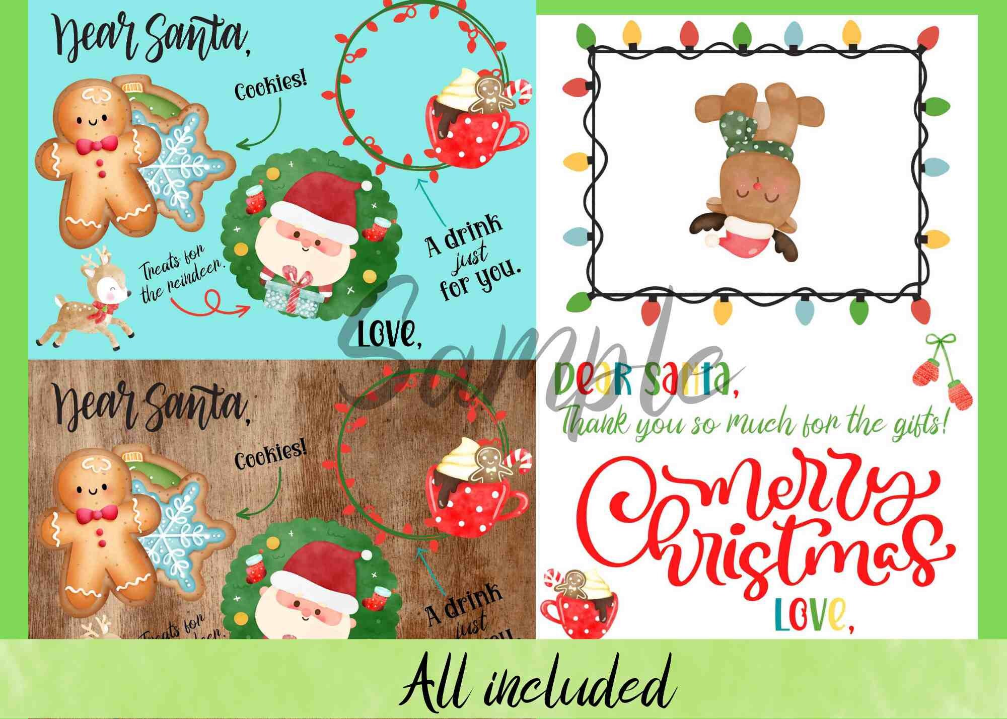 Santa Claus Christmas Cookie Tray/ Placemat Printable/ Santa Thank You ...